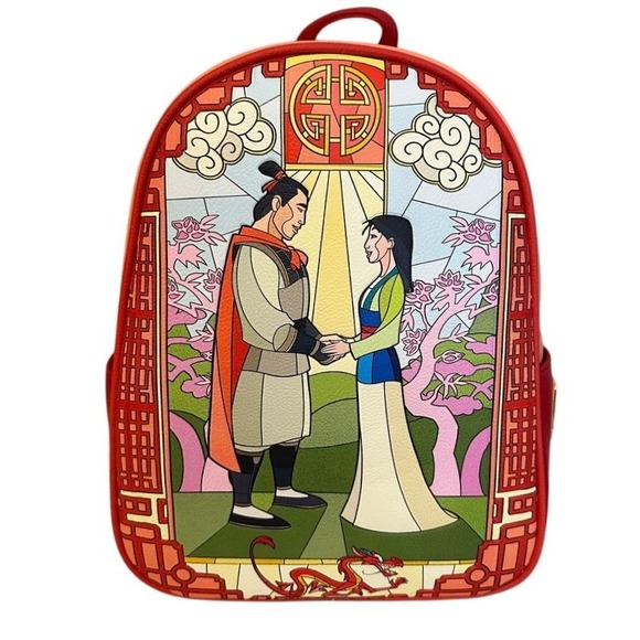 Loungefly | Bags | Loungefly Disney Mulan Stained Glass Mini Backpack ...